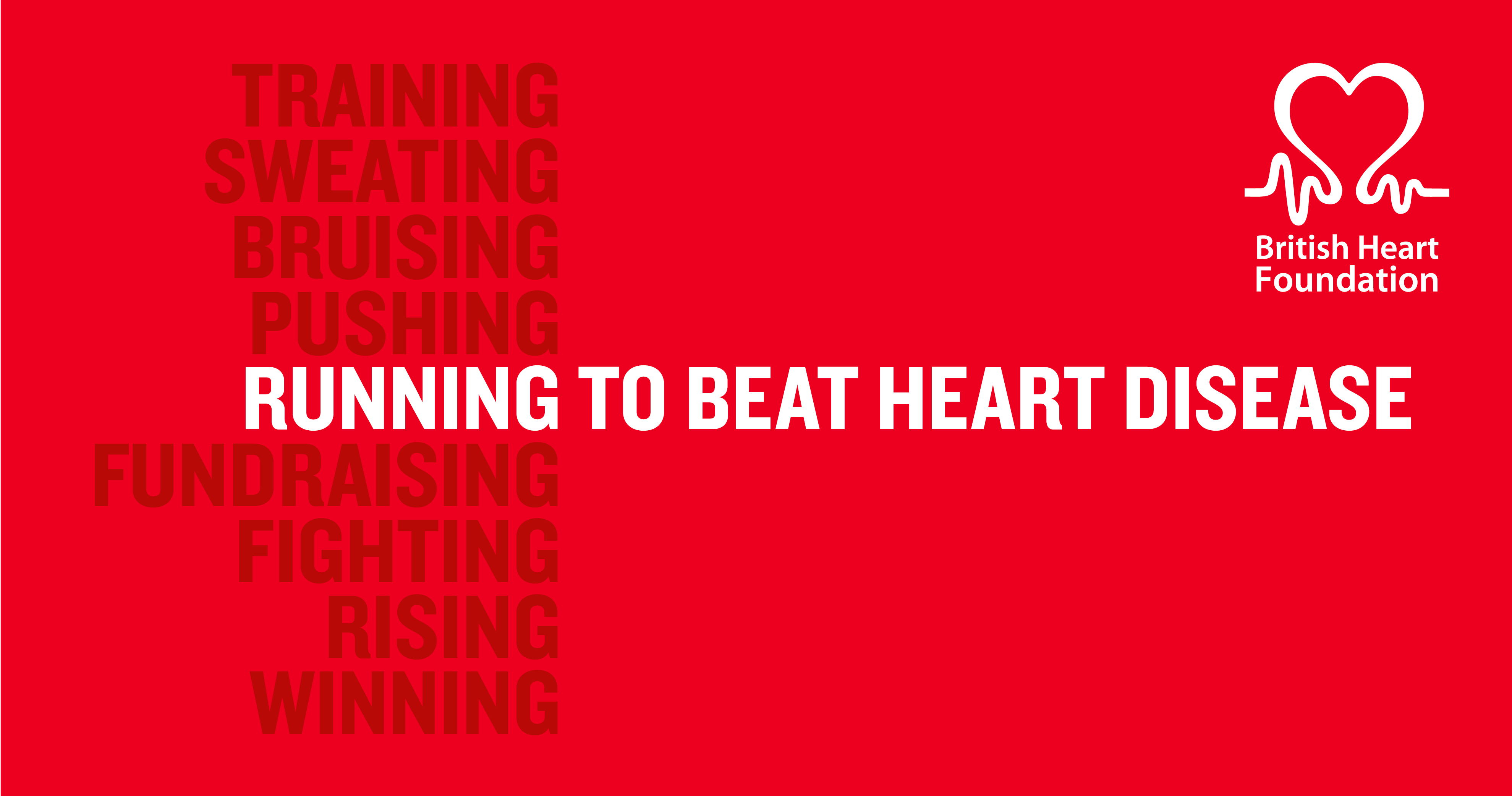 Running to beat heart and circulatory disease - events poster - BHF