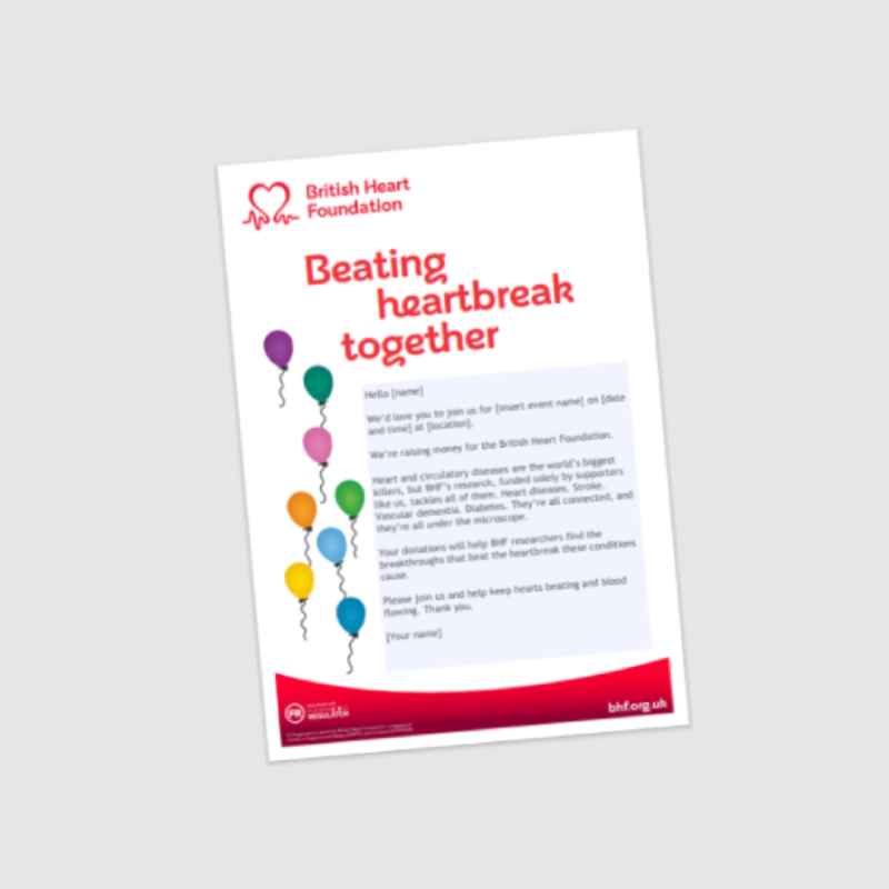 Fundraising materials - BHF