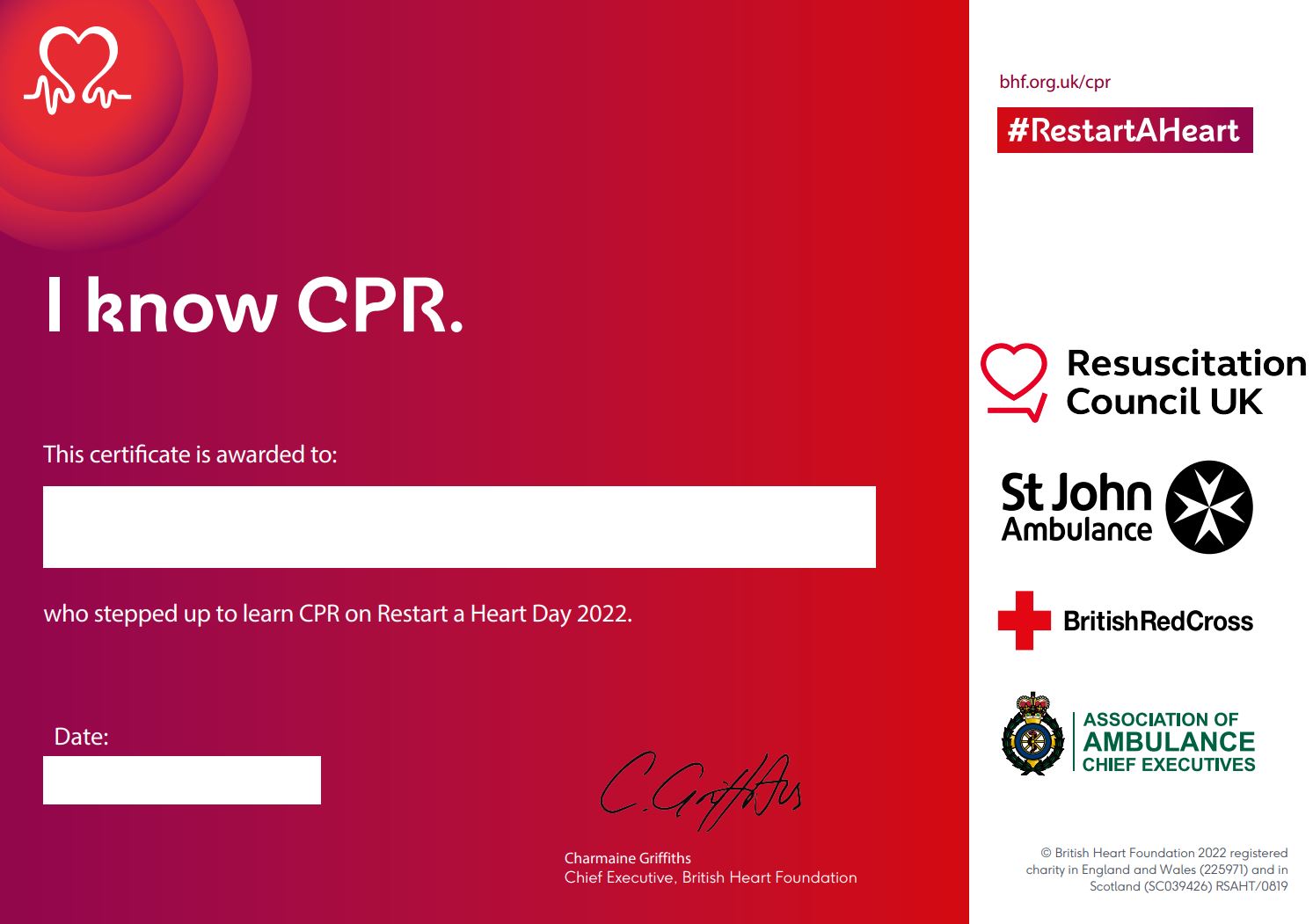 Restart a Heart Day | Annual CPR awareness day in October - BHF