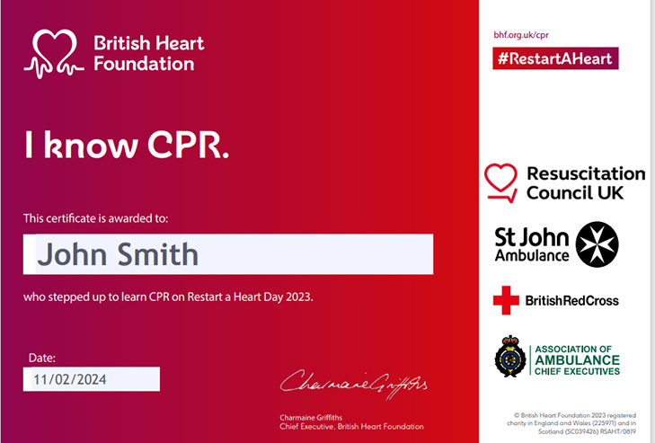 Restart a Heart Day | Annual CPR awareness day in October - BHF