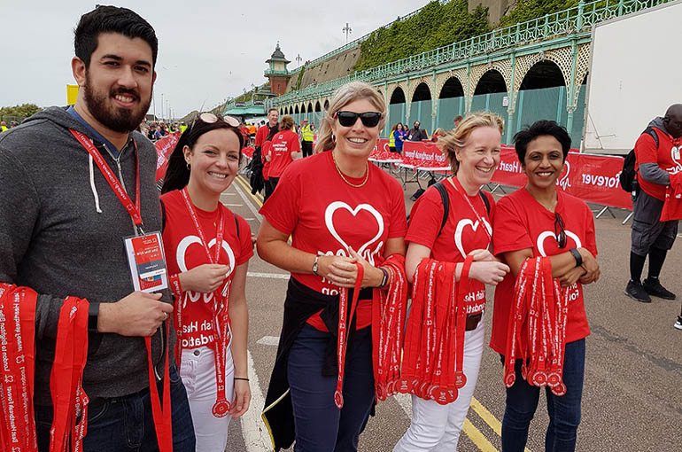 Volunteer at a charity event - BHF