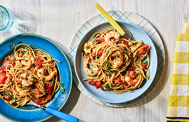 Chilli prawn pasta - BHF