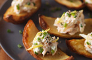Baked potato skins with salmon and soft cheese - Heart Matters magazine ...