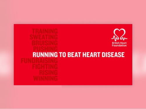 Running to beat heart and circulatory disease - events poster - BHF