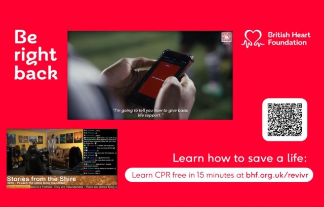 Streamers urged to join lifesaving CPR campaign - BHF